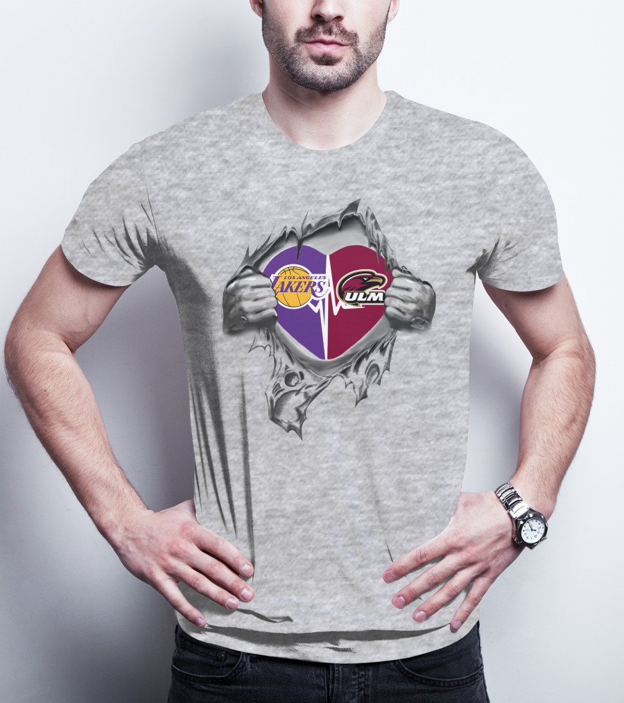 Los Angeles Lakers Ulm Warhawks Heartbeat Passion T-Shirt