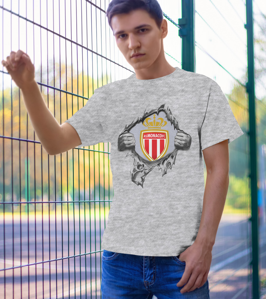 As Monaco Fc Super Fan Football Crest T-Shirt