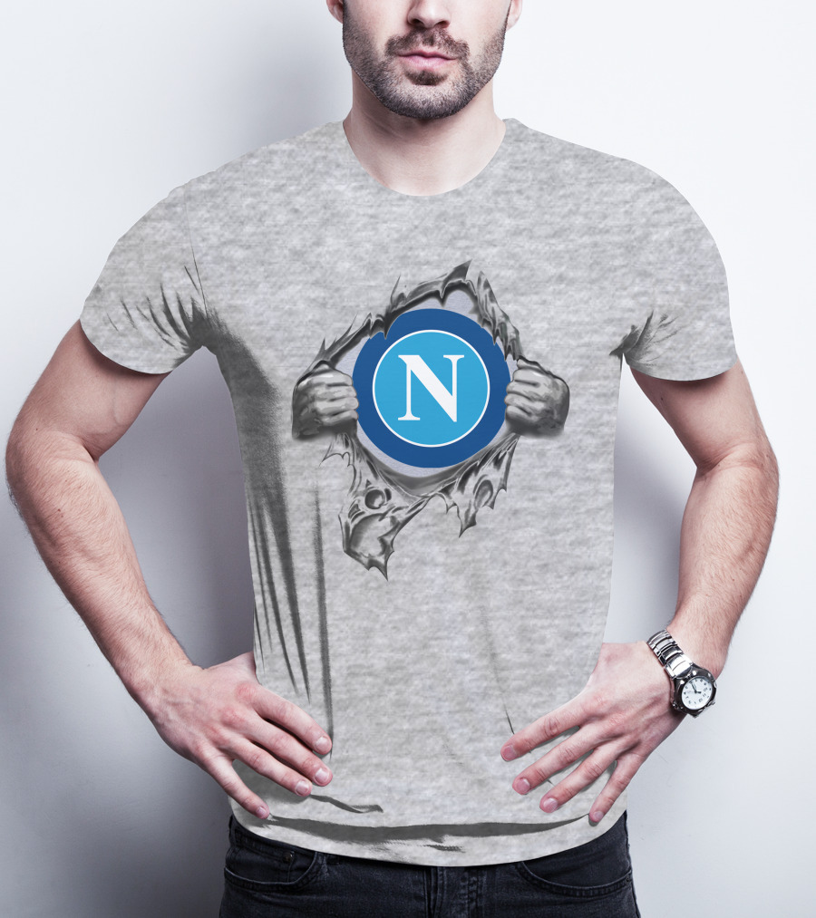 Napoli Super Fan Torn Reveal Logo T-Shirt