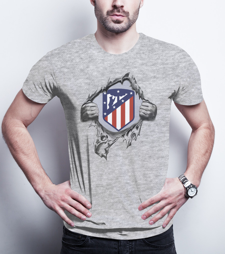 Atletico Madrid Super Fan Crest Tear T-Shirt