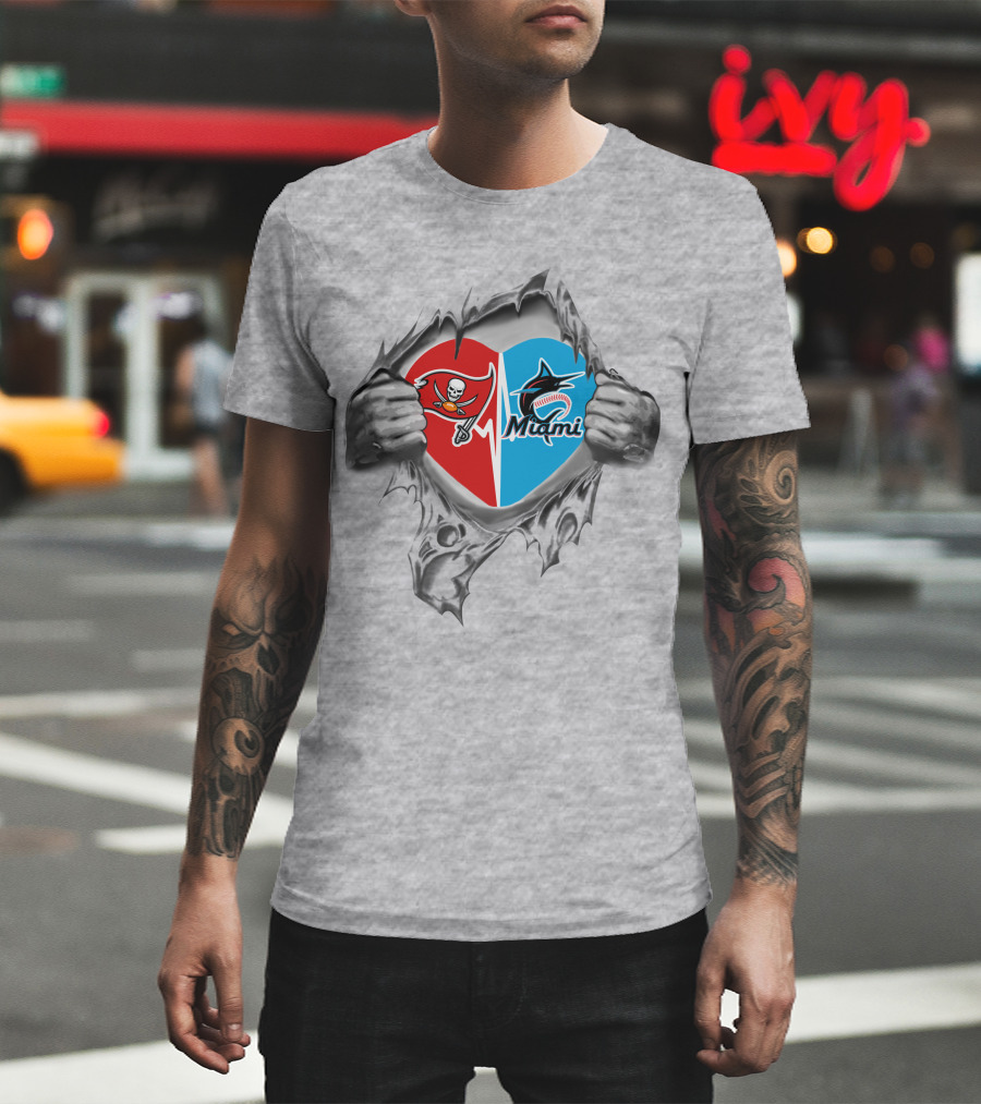 Buccaneers Miami Marlins It's In My Heart T-Shirt