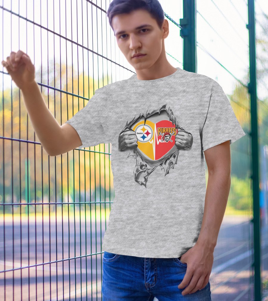 Steelers Pirates Heart 55 It's In My Heart T-Shirt