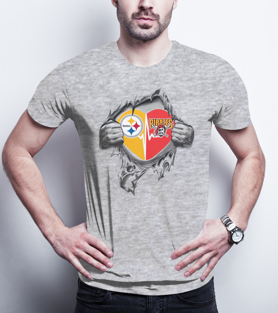 Steelers Pirates Heart 55 It's In My Heart T-Shirt