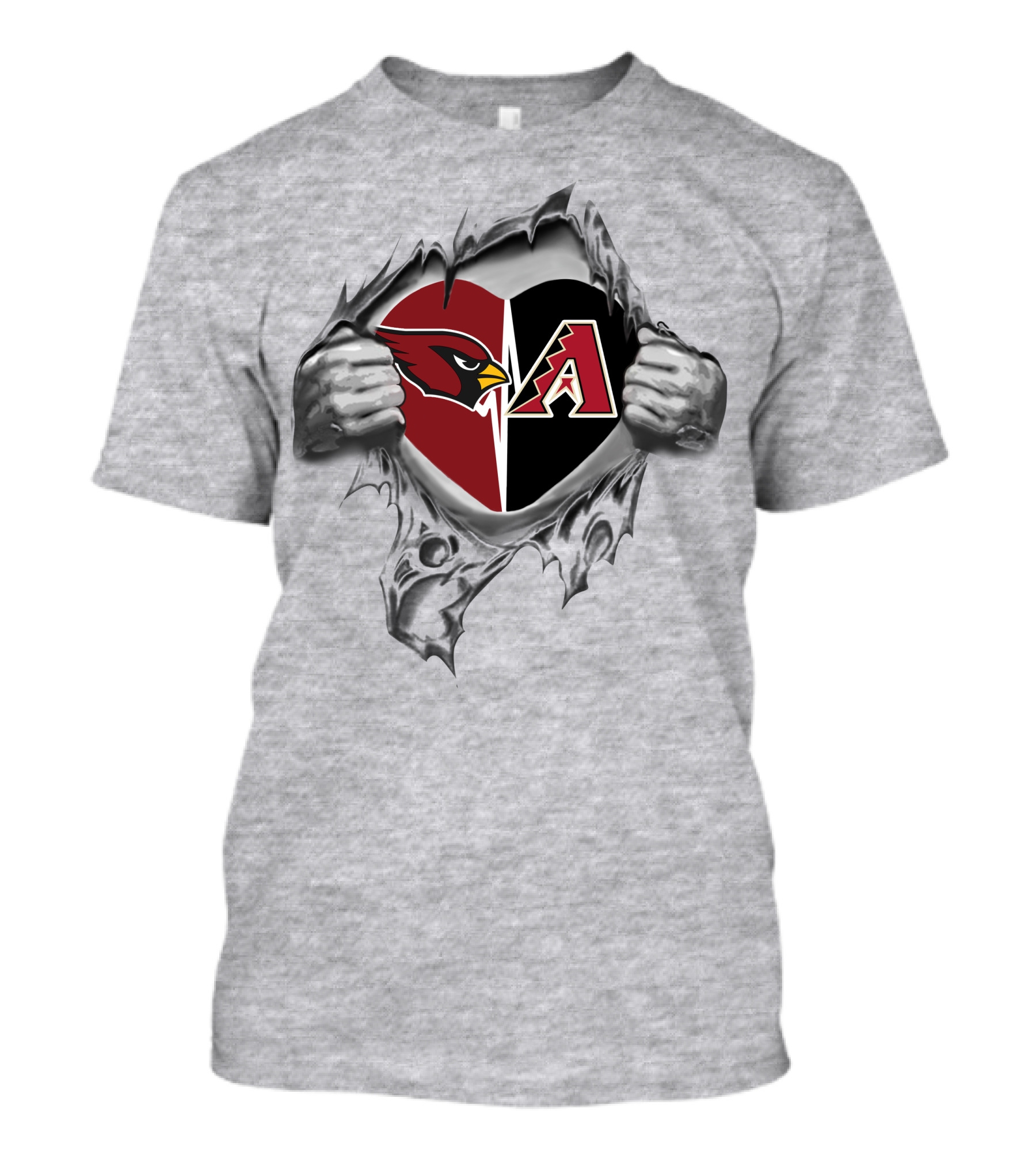 Cardinals Arizona Diamondbacks Heart Fan Pride T-Shirt