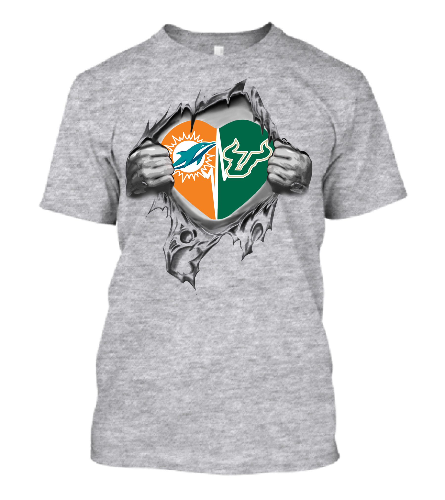 Dolphins South Florida Bulls It's In My Heart T-Shirt