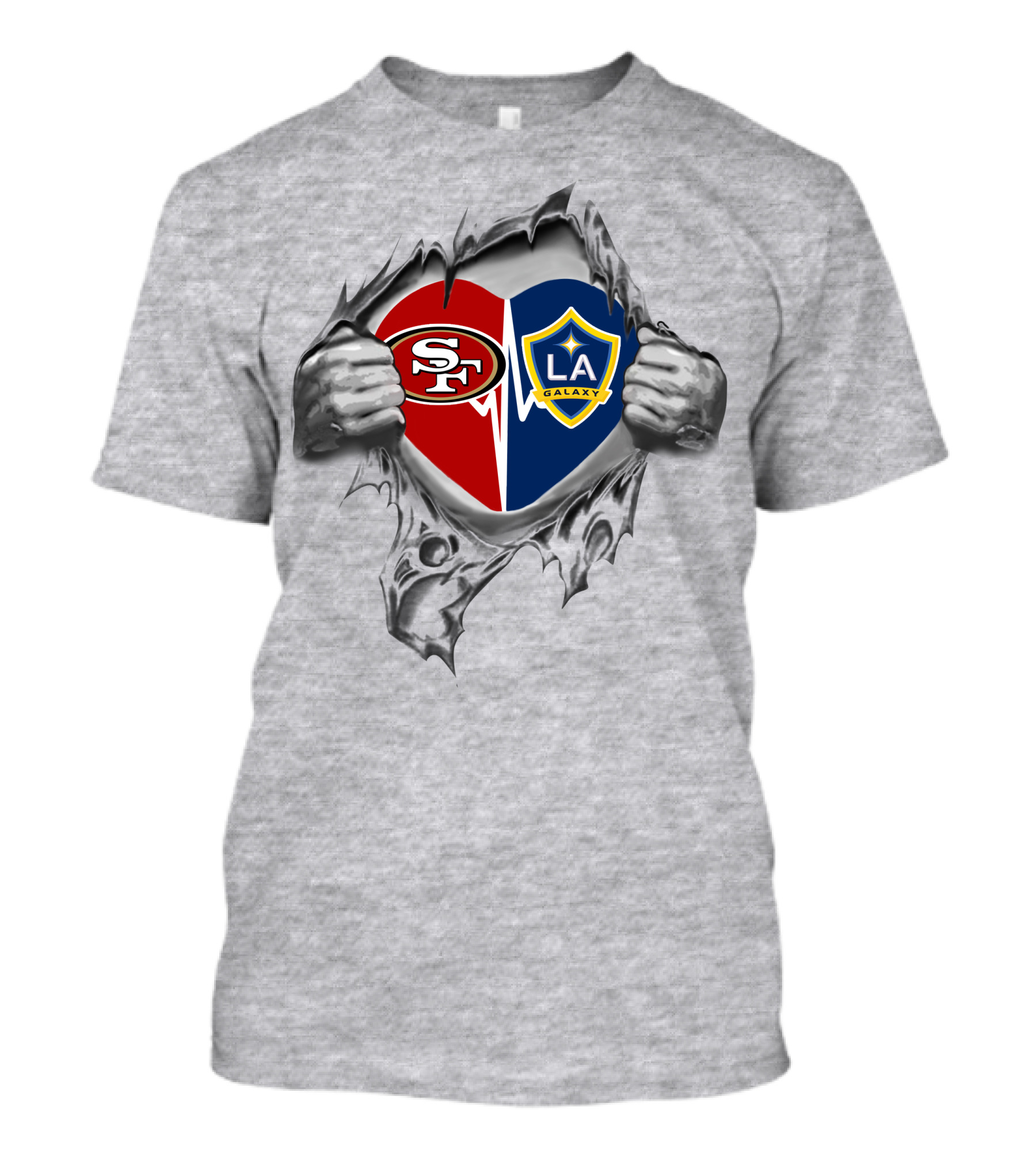 49ers La Galaxy It's In My Heart Passion Combo T-Shirt