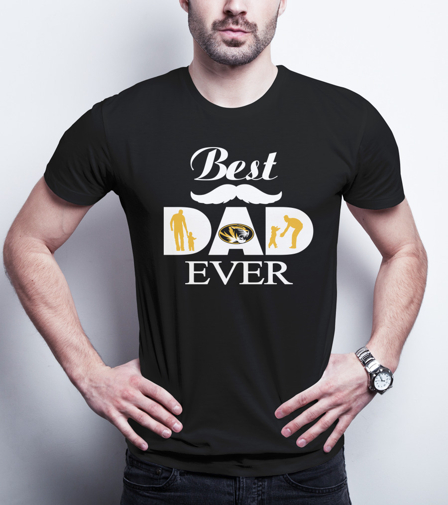 Best Dad Ever Missouri Tigers T-Shirt