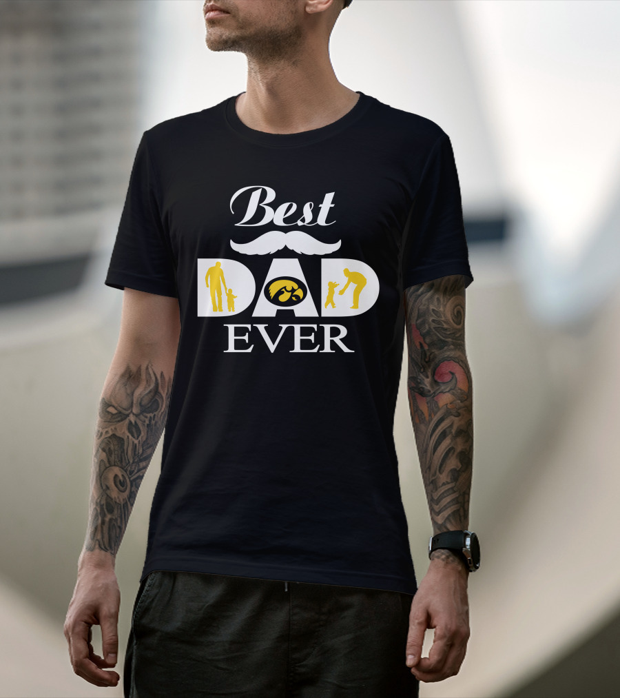 Best Dad Ever Iowa Hawkeyes Father's Day T-Shirt