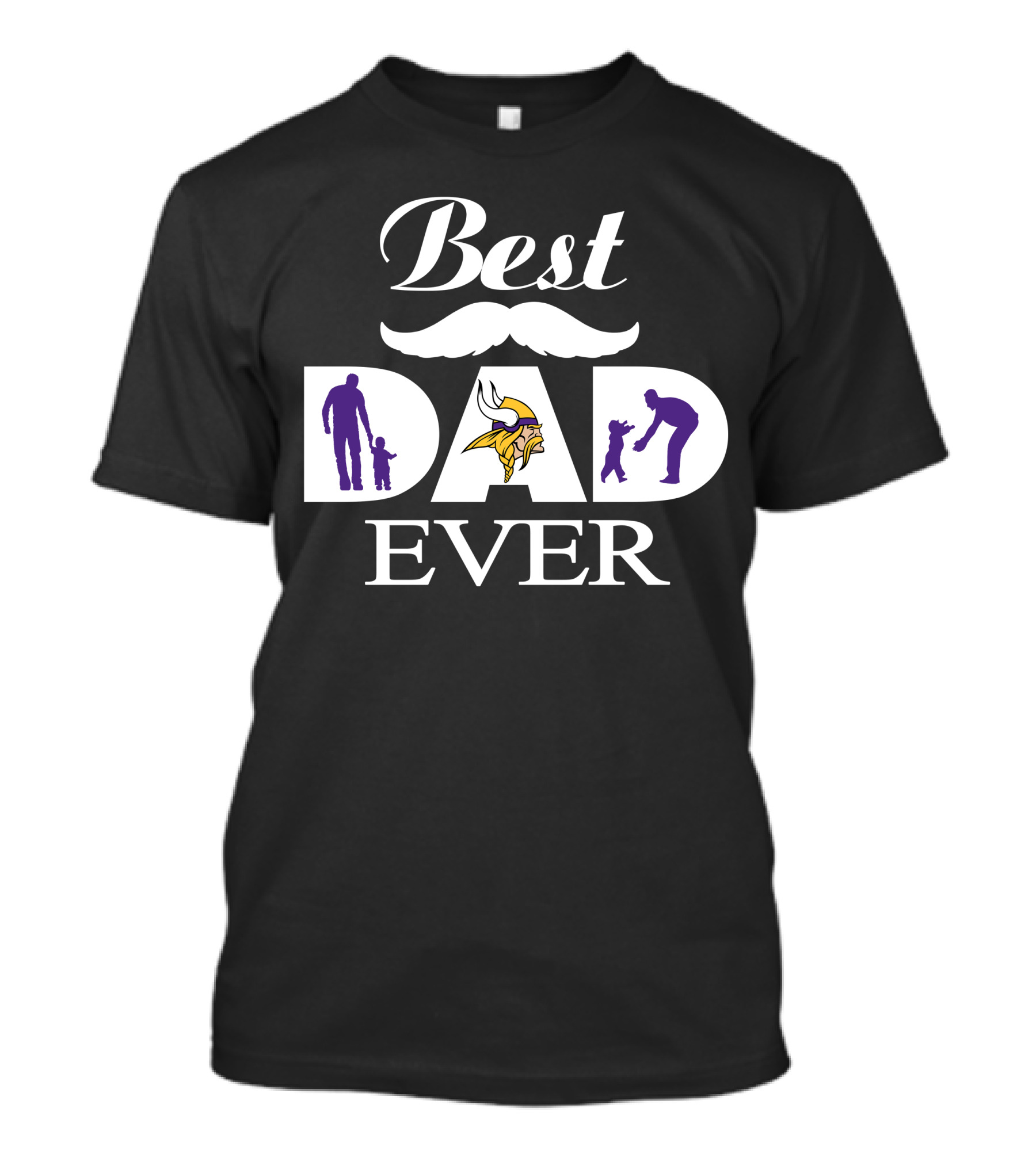 Best Dad Ever Minnesota Vikings 251 Father's Day Tribute T-Shirt