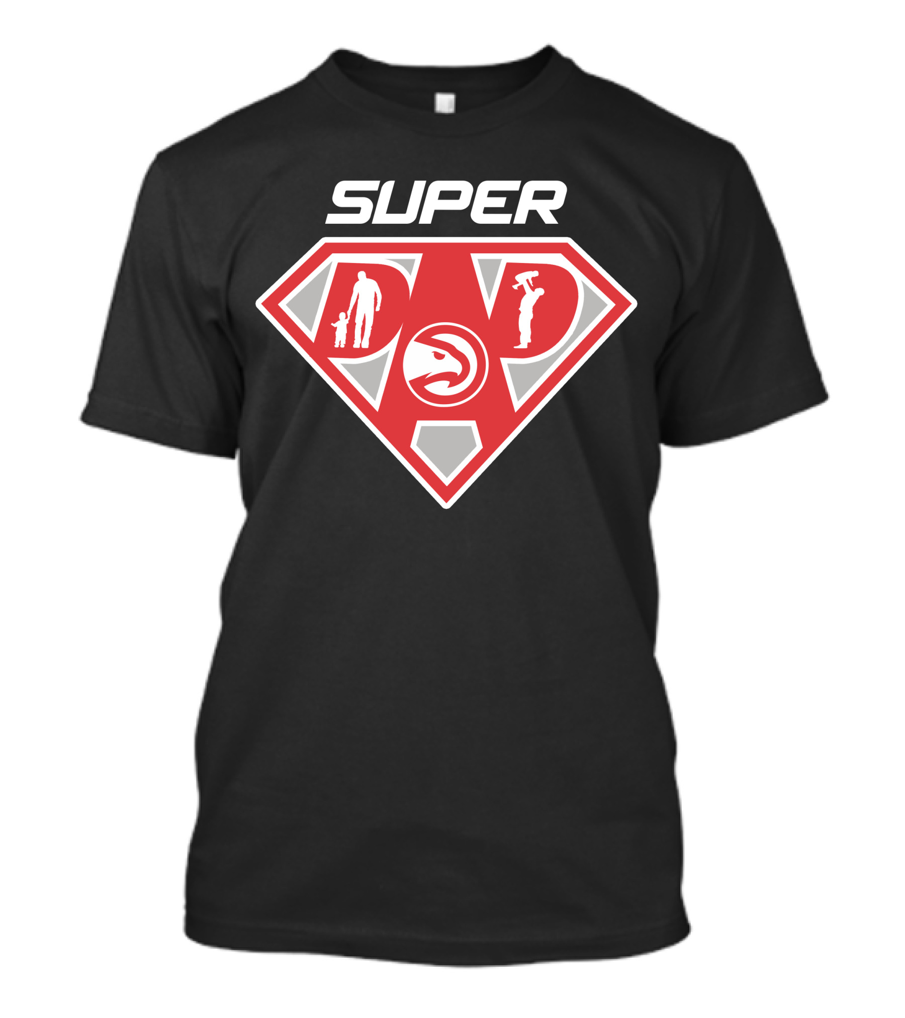 Super Dad Atlanta Hawks Basketball Shield T-Shirt
