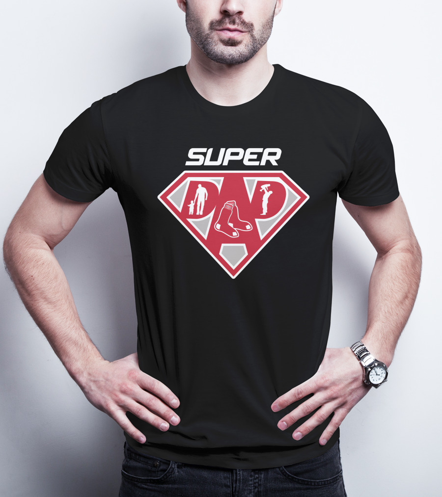 Super Dad Boston Red Sox Sox Logo Symbol T-Shirt