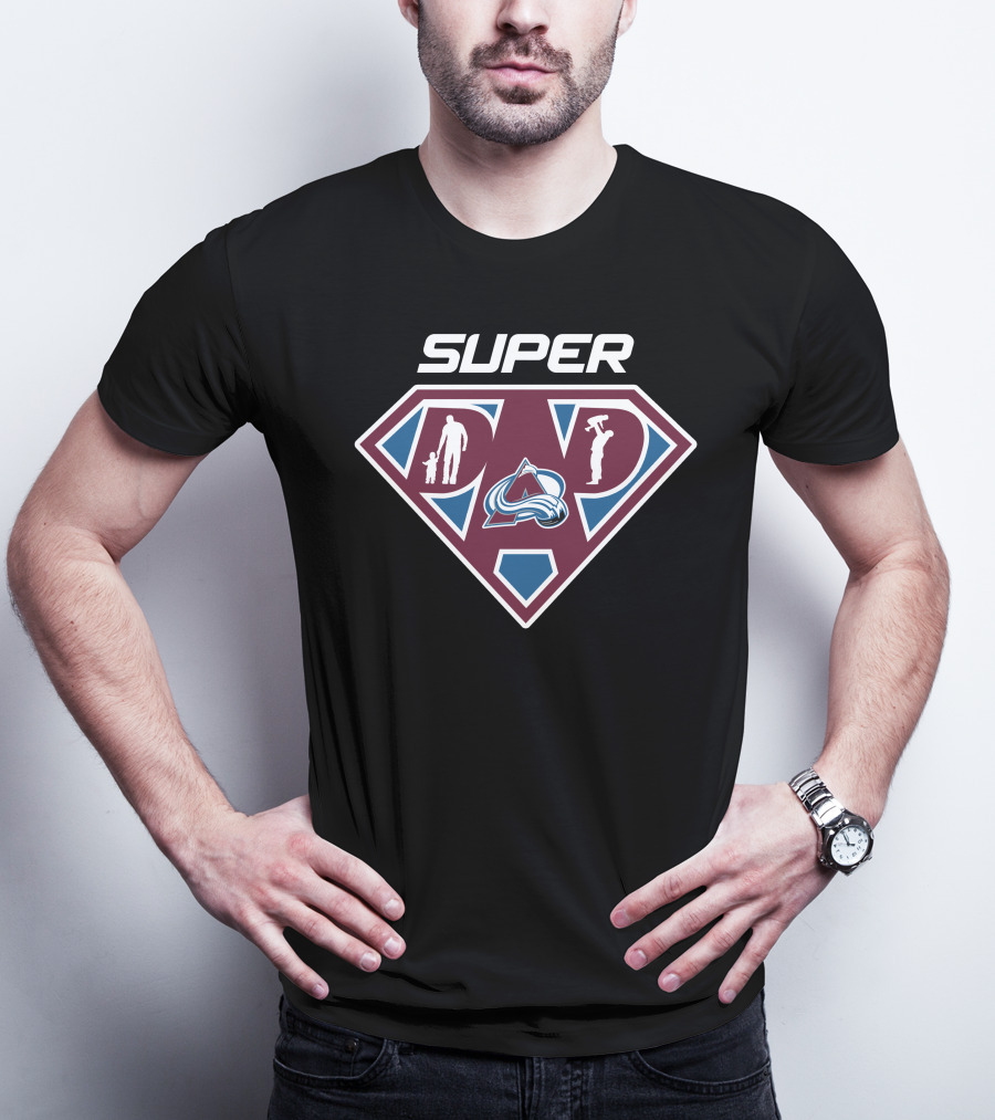 Super Dad Colorado Avalanche Logo Father's Day Gift T-Shirt