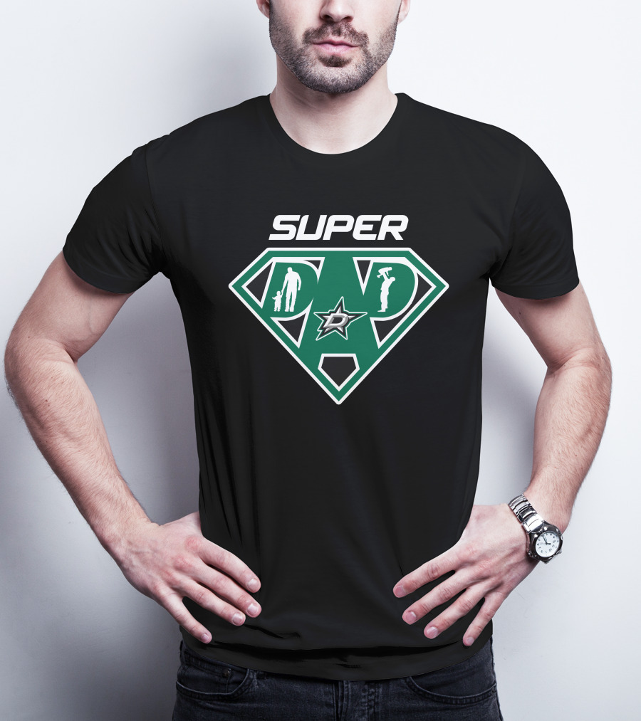 Super Dad Dallas Stars Logos And Icons T-Shirt
