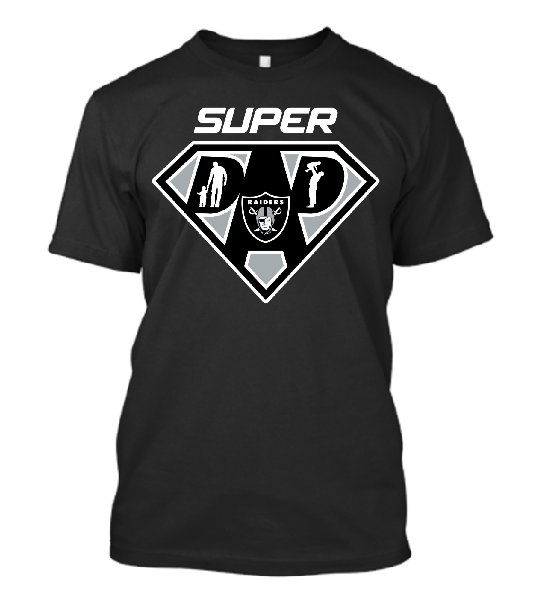 Las Vegas Raiders Super Dad Shield T-Shirt