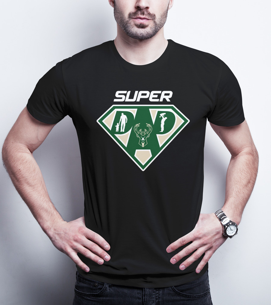 Super Milwaukee Bucks Dad T-Shirt