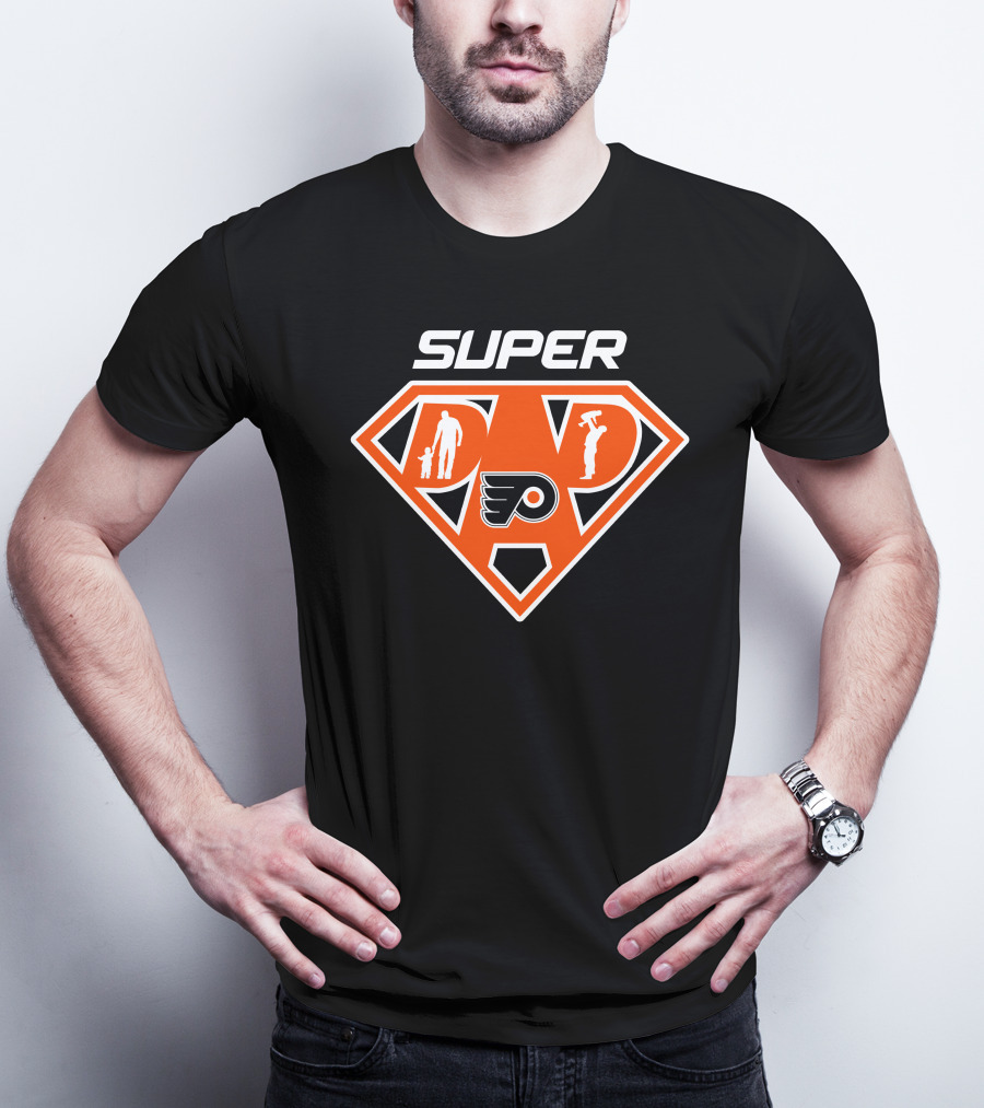 Super Dad Philadelphia Flyers Logo Hero T-Shirt