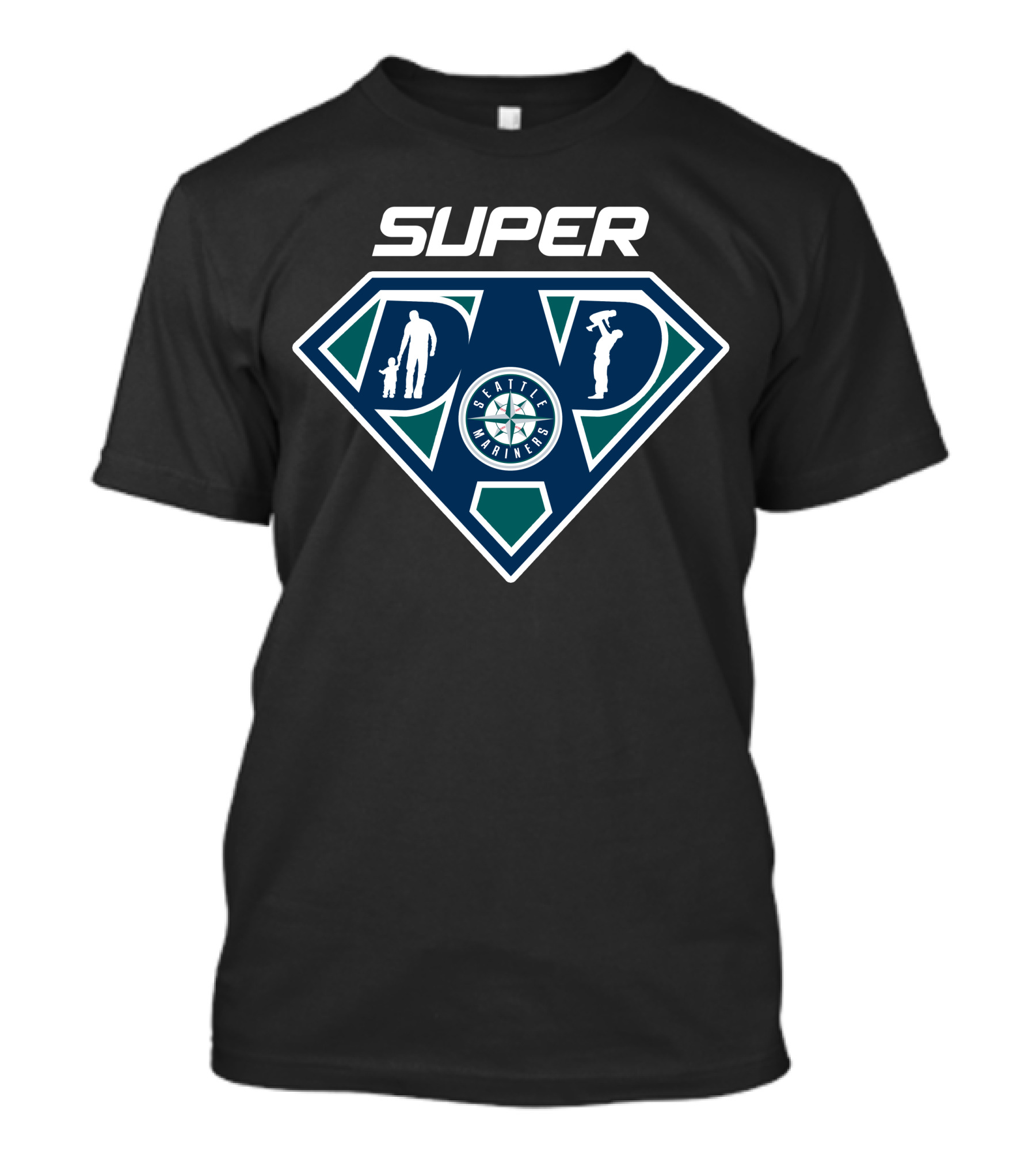 Super Seattle Mariners Dad T-Shirt