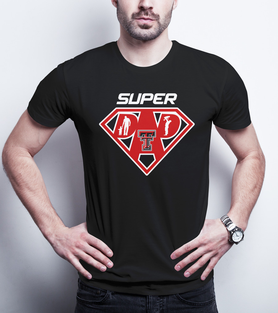 Super Dad Texas Tech Red Raiders Football Fan Support T-Shirt