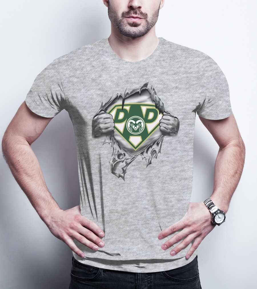 Colorado State Rams Dad Superhero T-Shirt