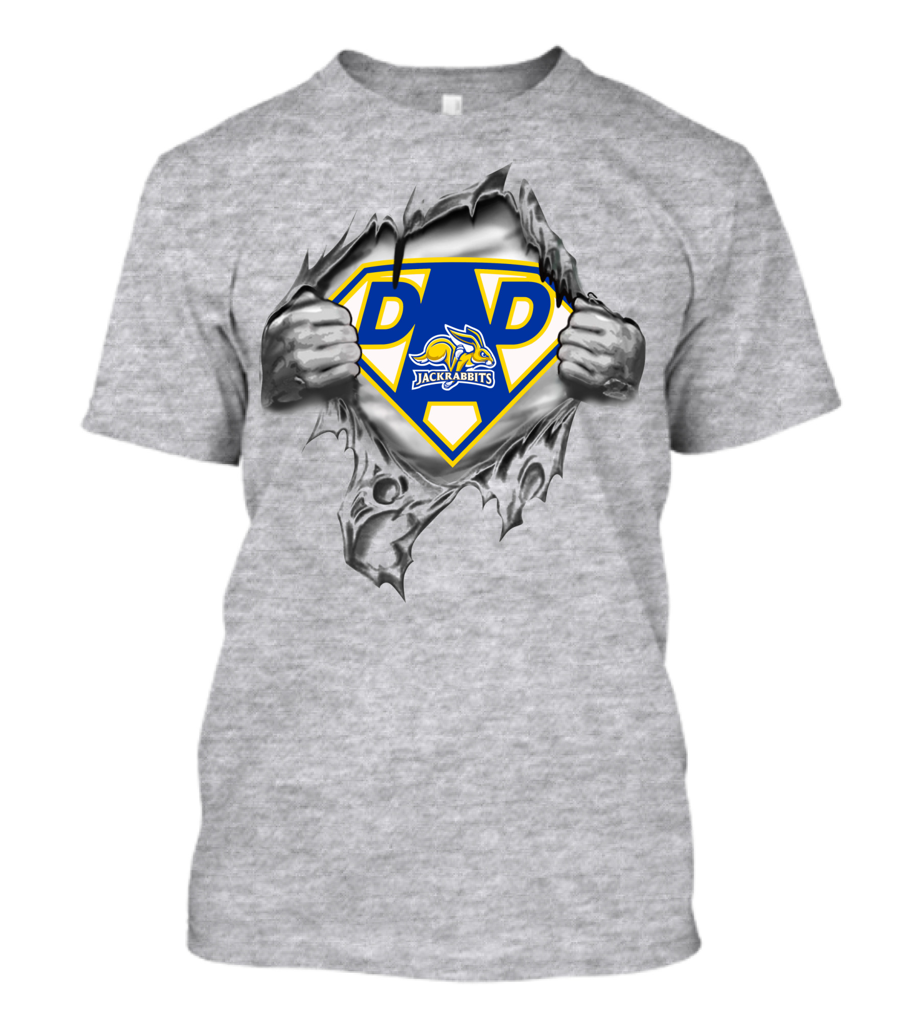 South Dakota State Jackrabbits Dad Superhero T-Shirt