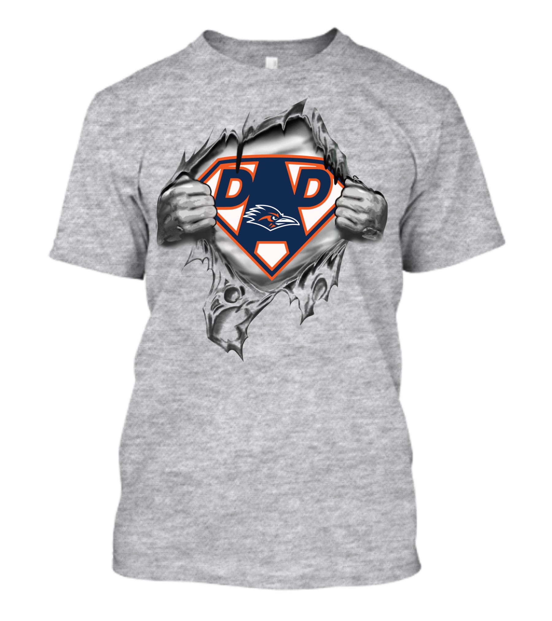 Utsa Roadrunners Super Dad Emblem With Torn Effect T-Shirt
