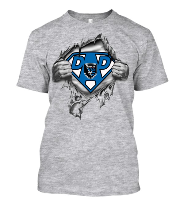 San Jose Earthquakes Super Dad Quakes Logo Shield T-Shirt