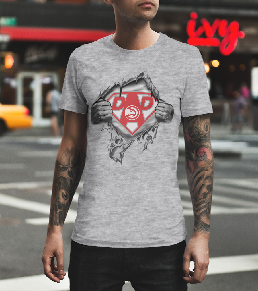 Atlanta Hawks Dad Superhero T-Shirt
