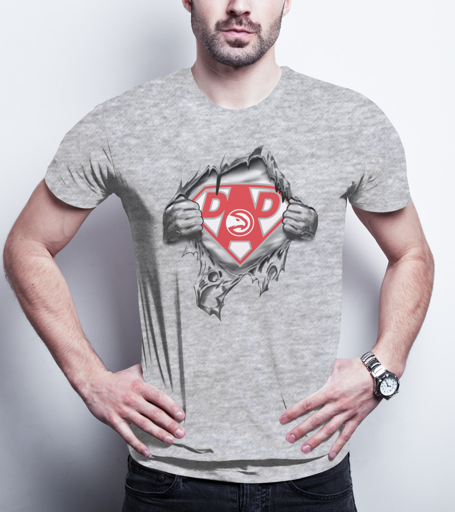 Atlanta Hawks Dad Superhero T-Shirt
