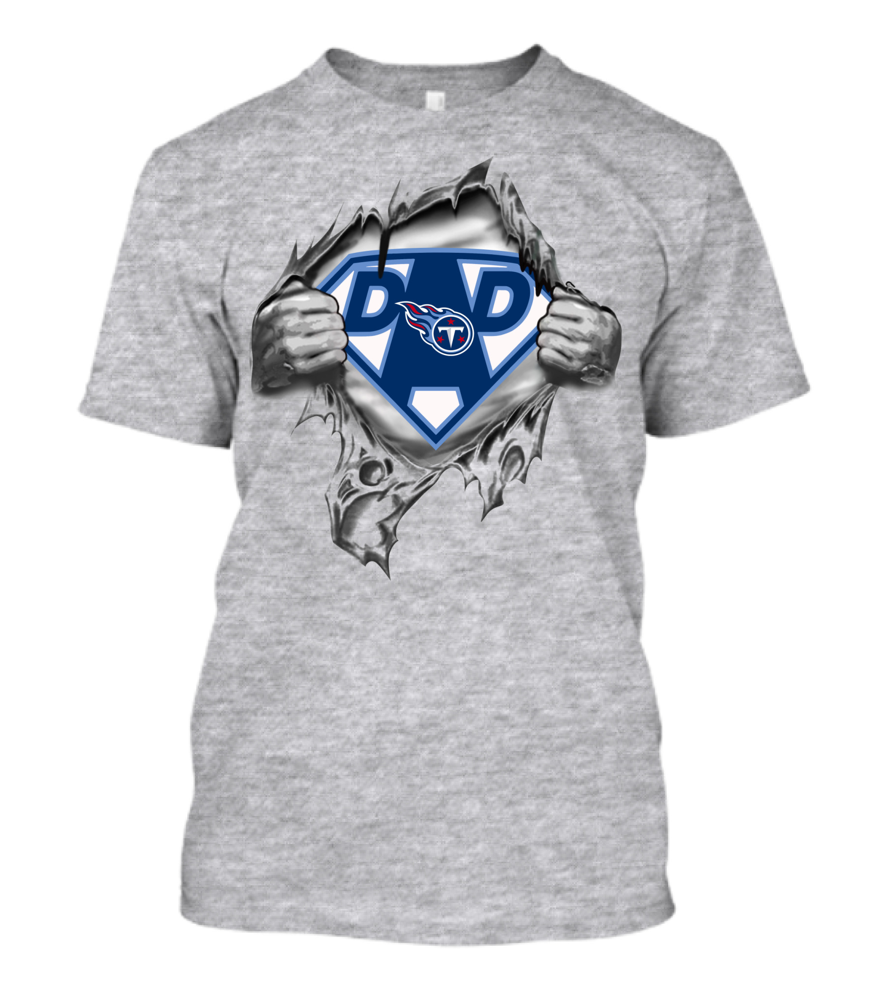 Tennessee Titans Super Dad Ripped Shield Fan T-Shirt