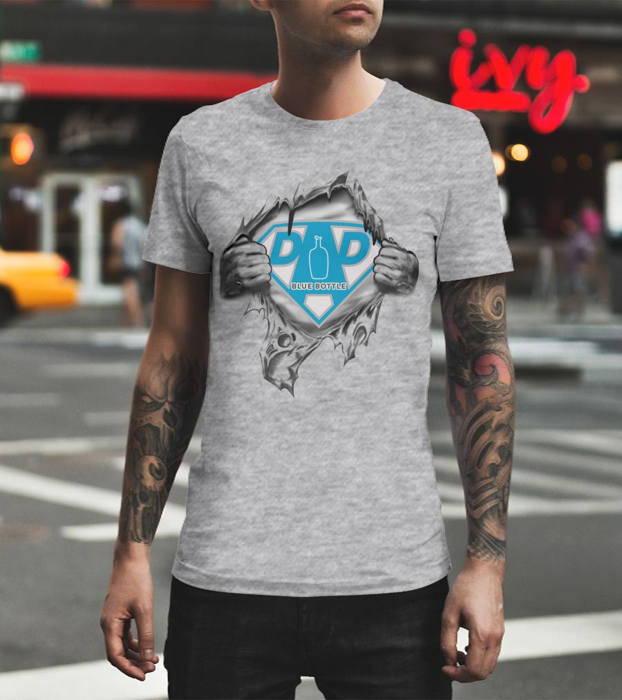 Blue Bottle Coffee Super Dad Emblem 467 T-Shirt