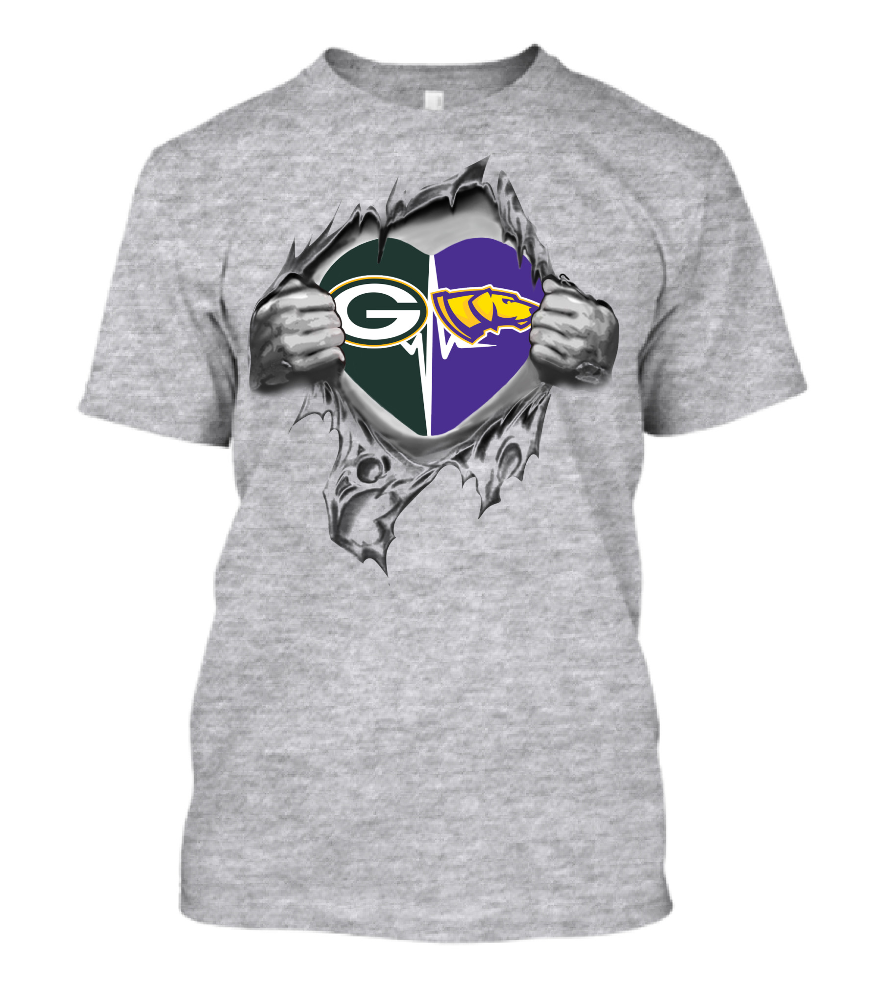 Green Bay Packers Stevens Point Pointers It's In My Heart T-Shirt