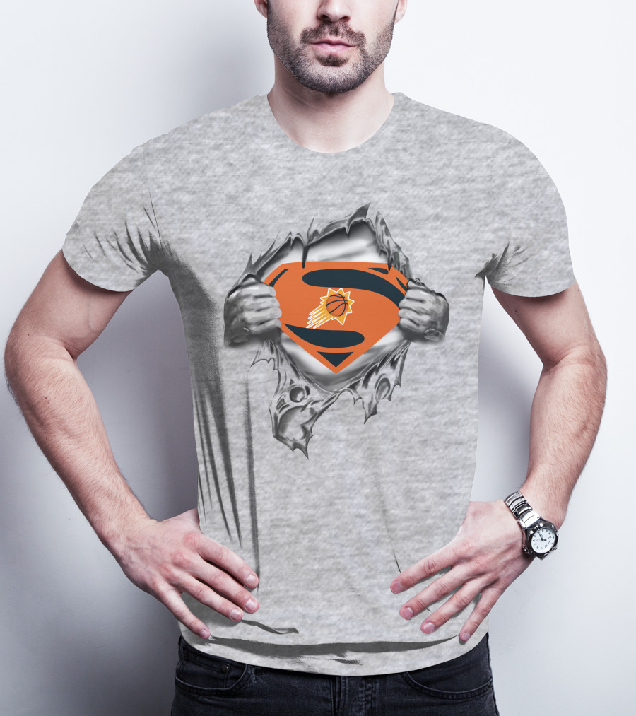 Superman Phoenix Suns Basketball Emblem Burst T-Shirt