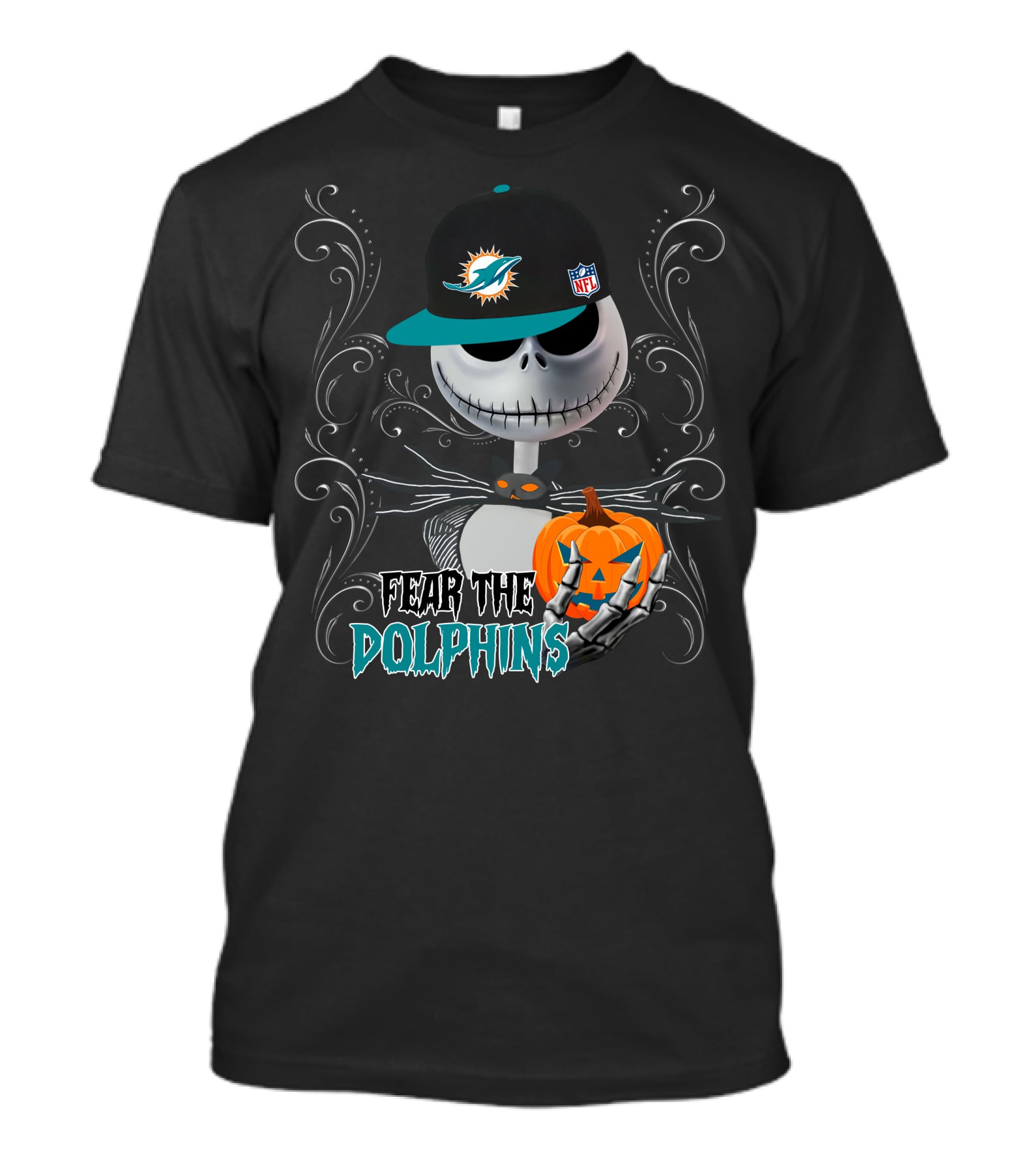 Fear The Dolphins Miami Halloween NFL T-Shirt