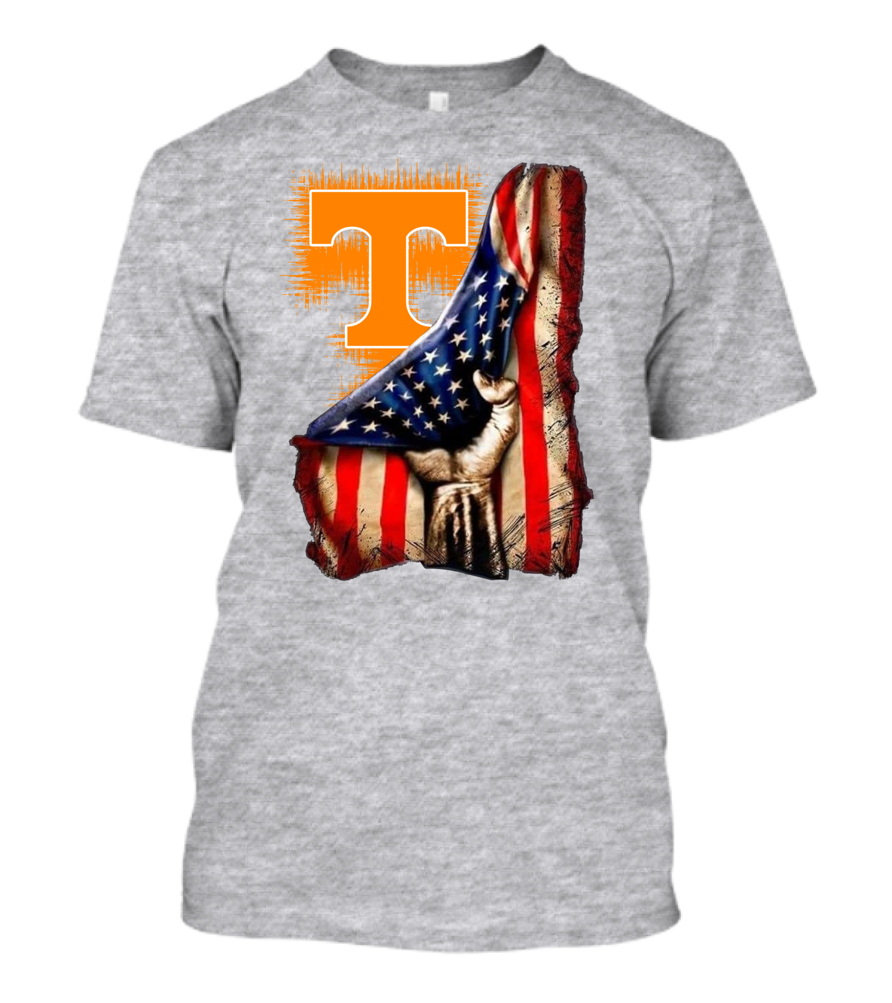 Tennessee Volunteers T Logo American Flag Fist T-Shirt