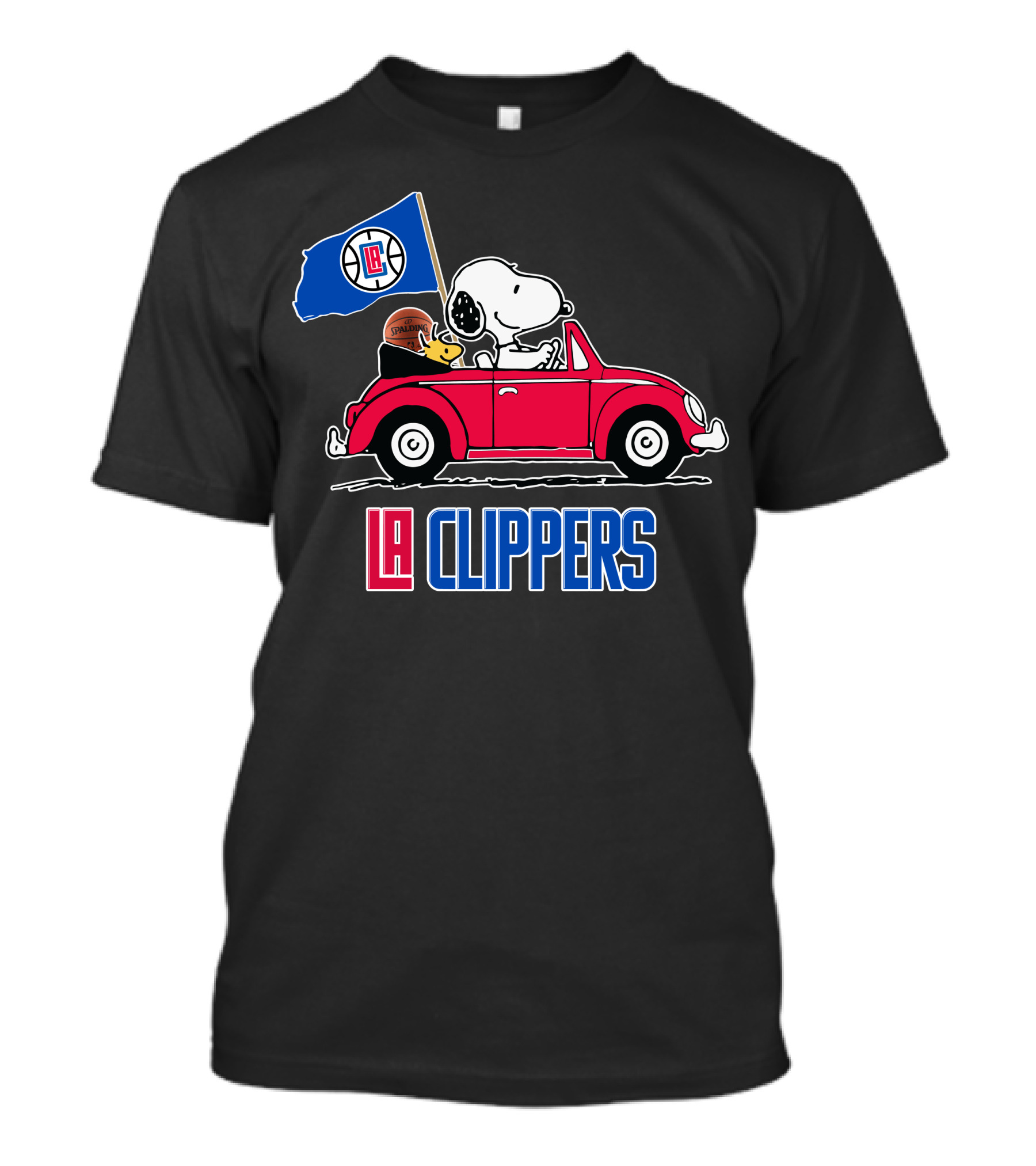 LA Clippers Snoopy Ride Car Basketball Peanuts T-Shirt