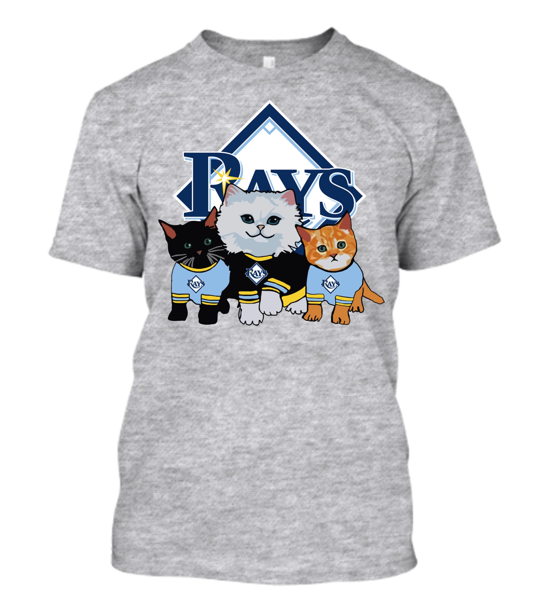 Rays Cats Wearing Team Jerseys Tampa Bay T-Shirt