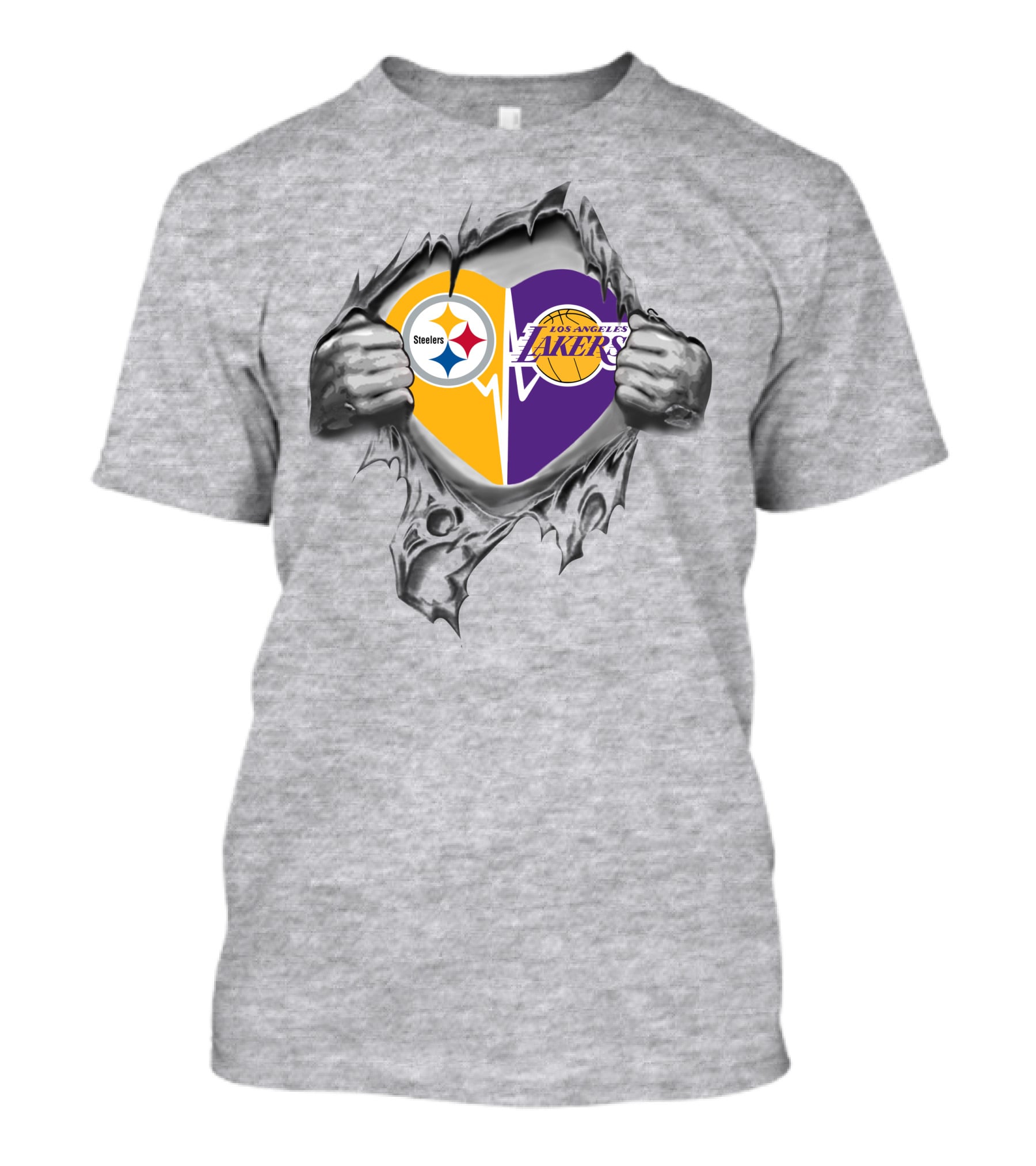 Steelers Los Angeles Lakers Heart T-Shirt