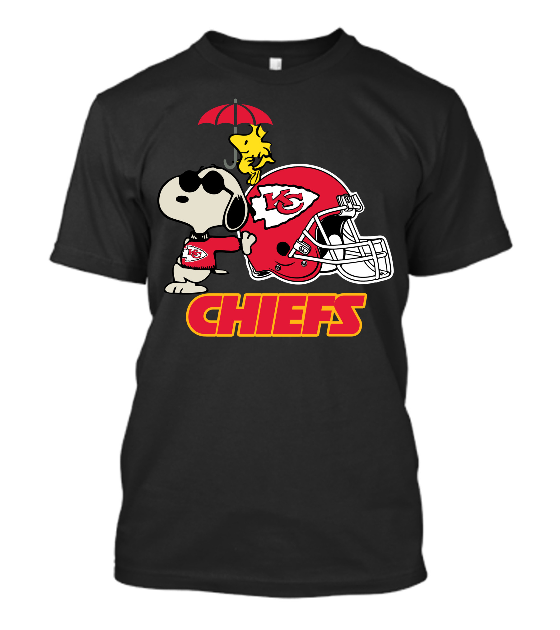 Kansas City Chiefs Snoopy Woodstock Helmet Chiefs T-Shirt