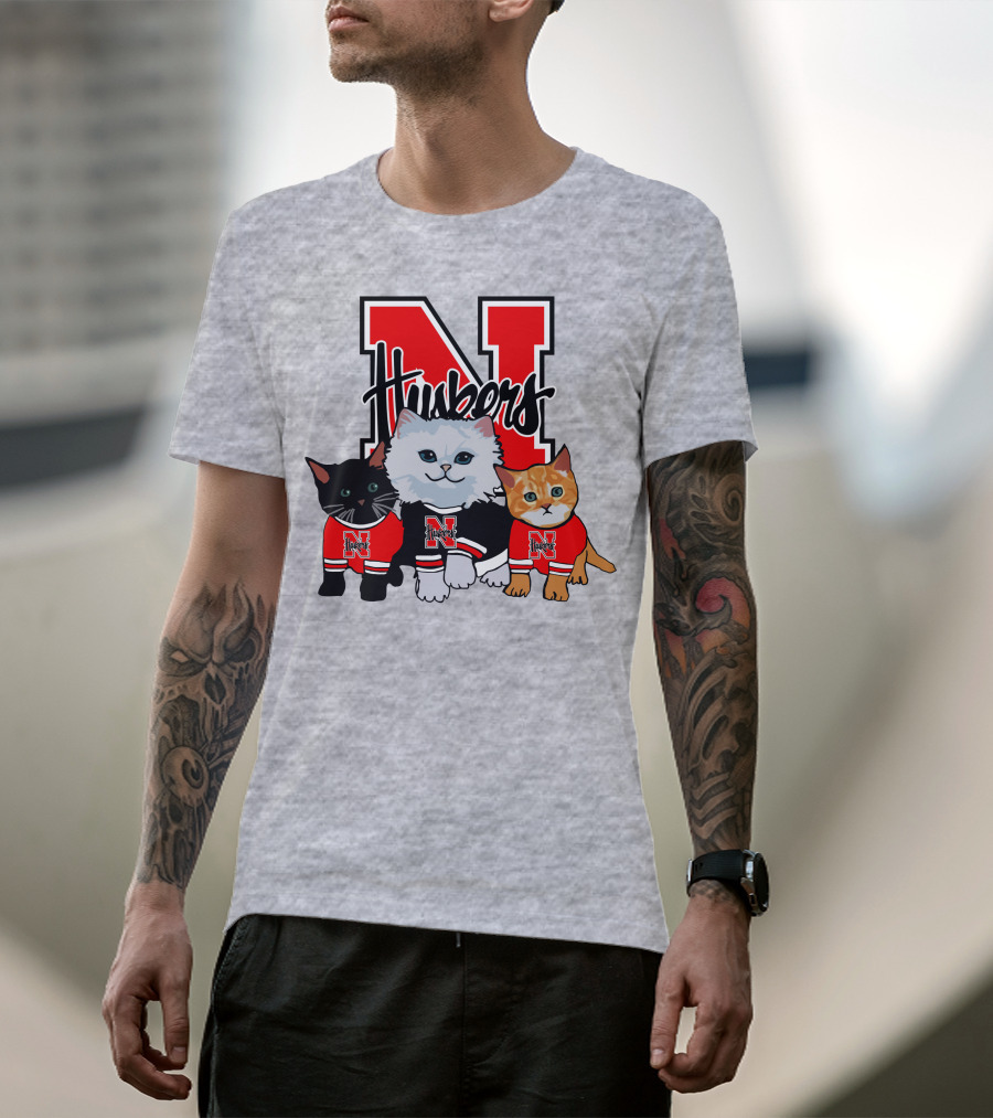 Nebraska Cornhuskers Huskers Cats In Red Jerseys T-Shirt
