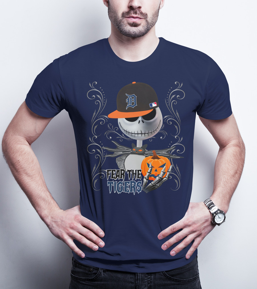 Fear The Tigers Halloween Detroit T-Shirt