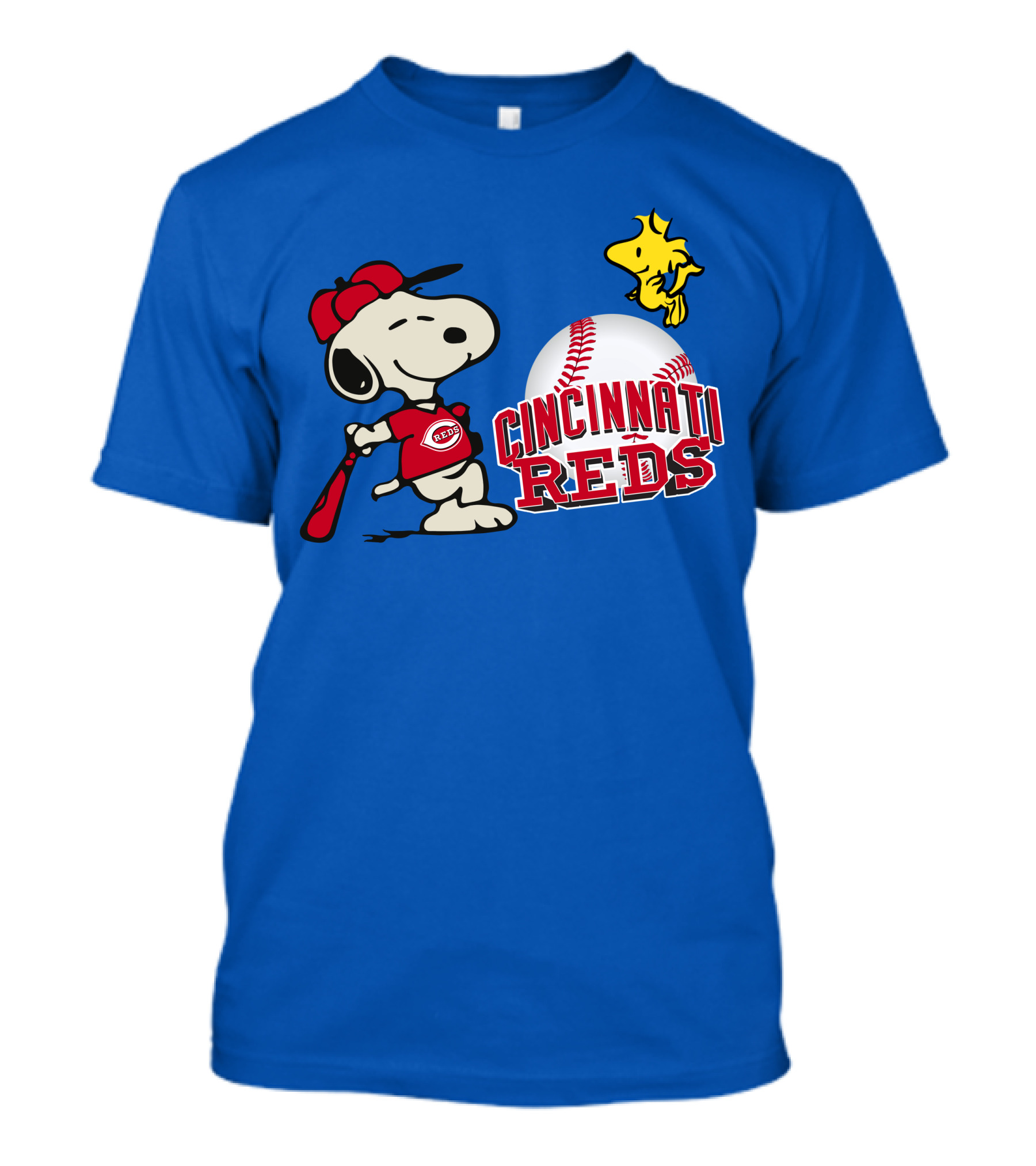Cincinnati Reds Snoopy Woodstock Baseball T-Shirt