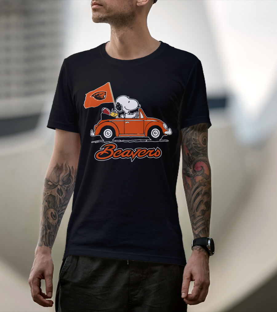 Snoopy Oregon State Beavers Ride Forever T-Shirt