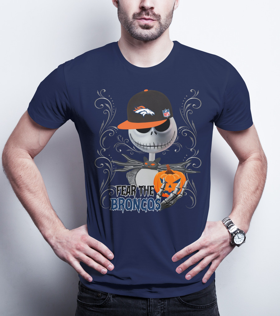 Fear The Denver Broncos Halloween NFL T-Shirt