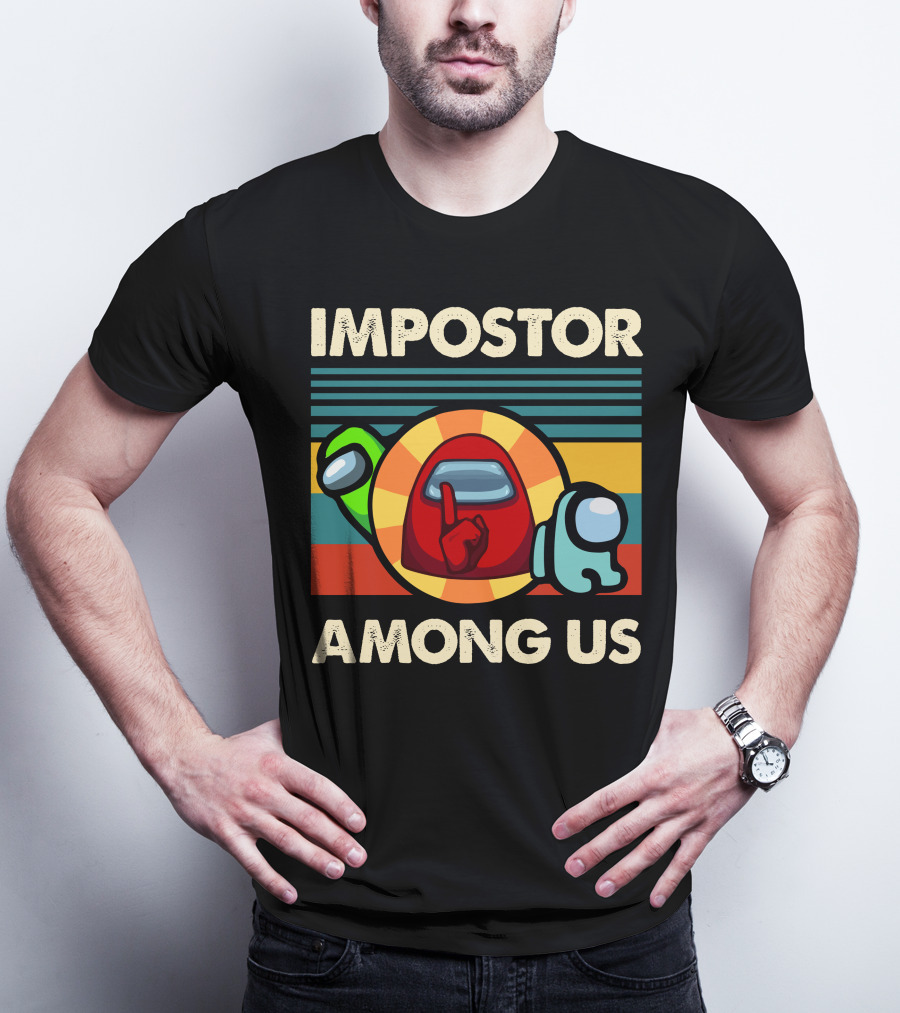 IMPOSTOR AMONG US Retro Crewmates T-Shirt