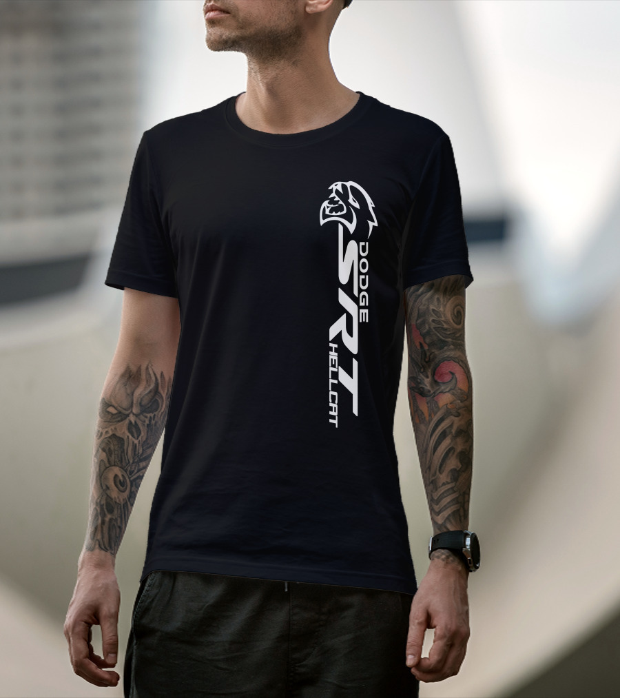 Dodge SRT Hellcat Logo With Cat Head T-Shirt