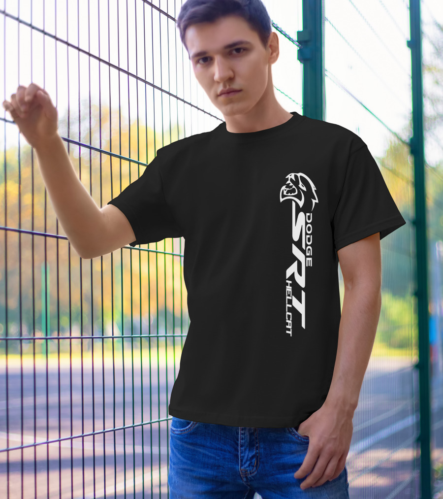 Dodge SRT Hellcat Logo With Cat Head T-Shirt