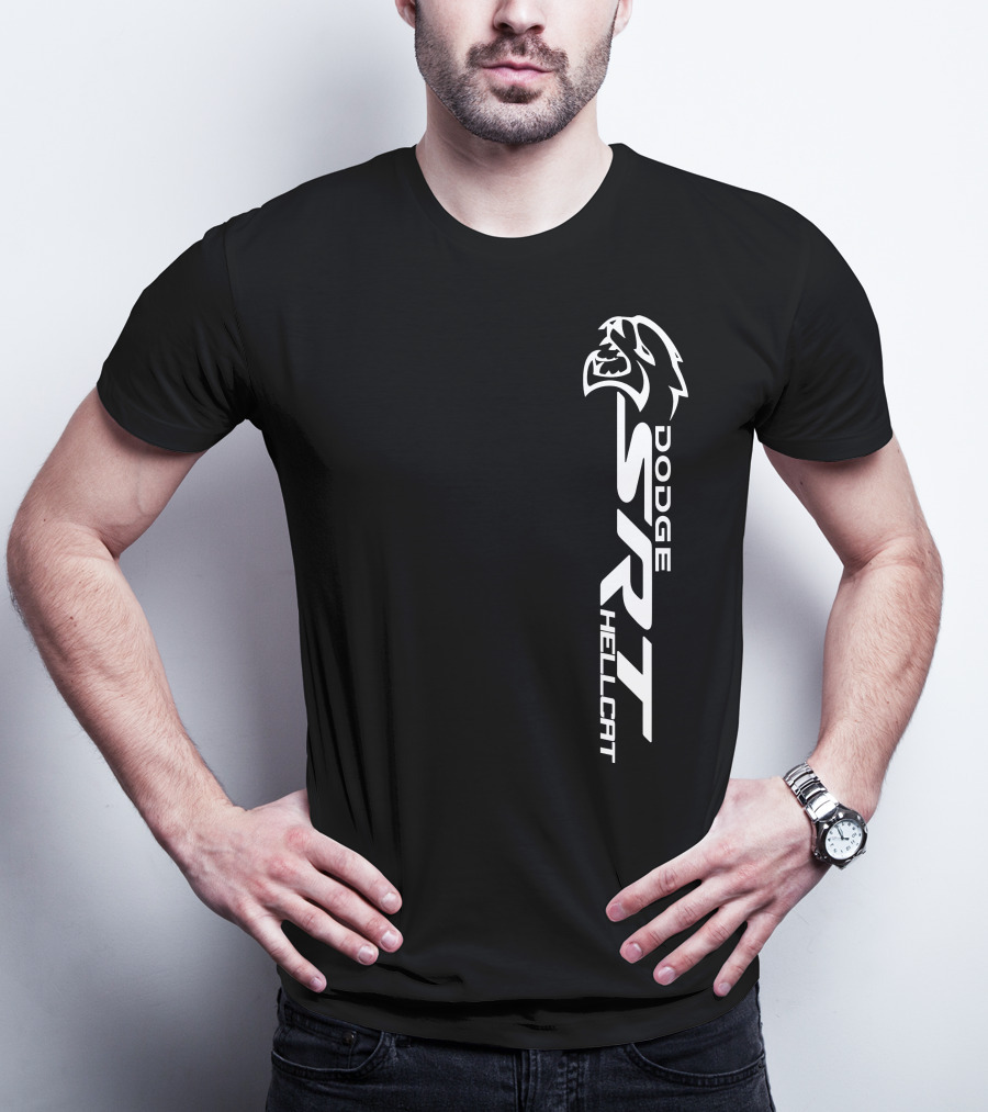 Dodge SRT Hellcat Logo With Cat Head T-Shirt