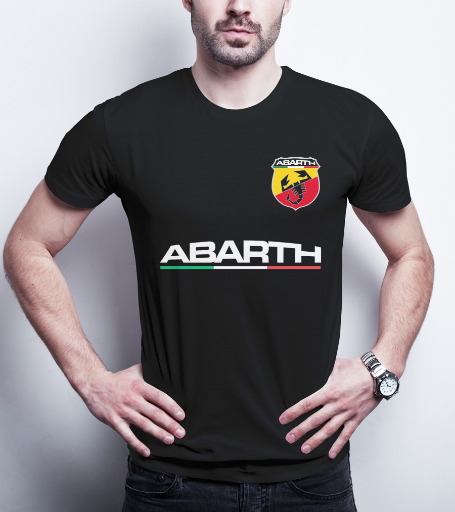 Abarth Scorpion Logo With Italian Flag Trim T-Shirt