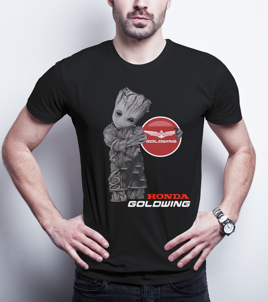 Honda Goldwing Groot Hugging Goldwing Emblem T-Shirt