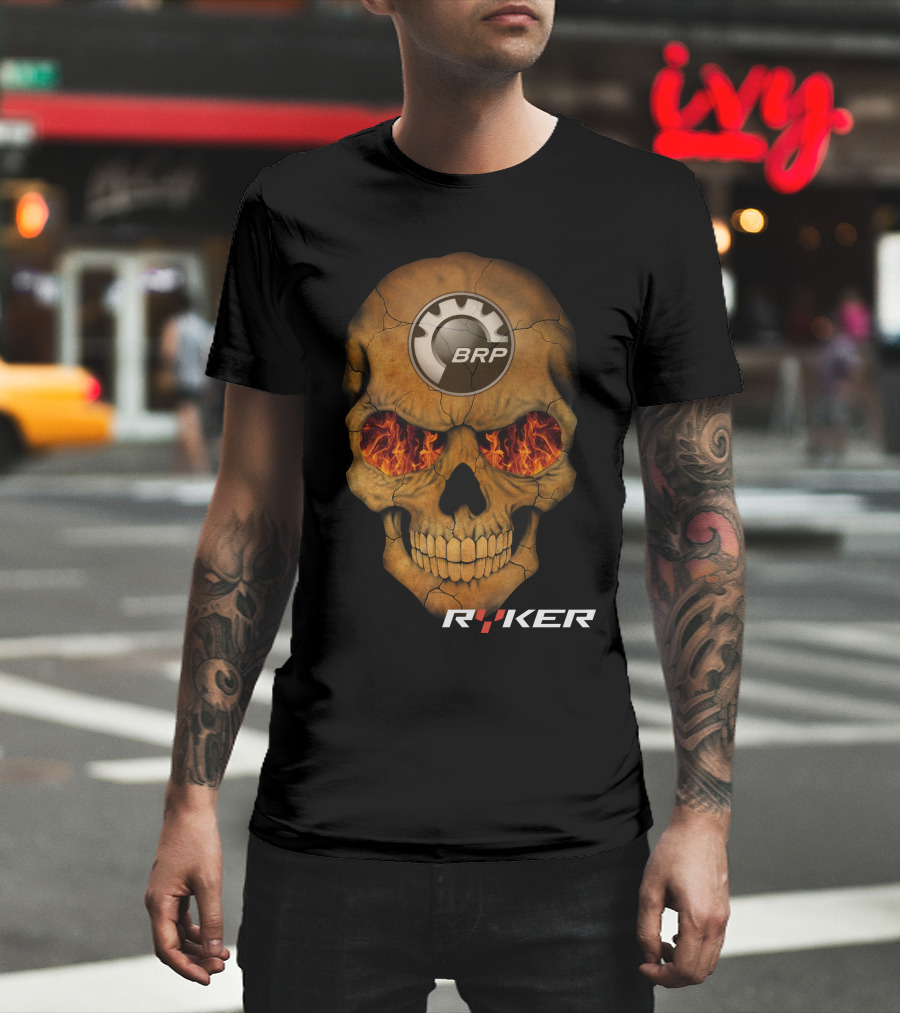 BRP Ryker Skull With Fiery Eyes T-Shirt